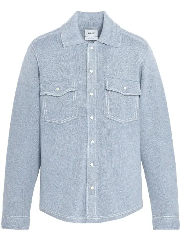BARRIE Knitted Overshirt - Blue