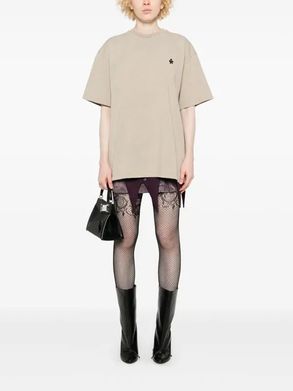 AVAVAV Embroidered Logo T-shirt - Neutrals