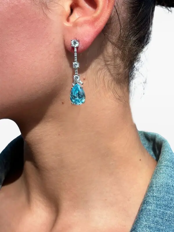 JUWELINA PARIS Aquamarine Drop Earrings