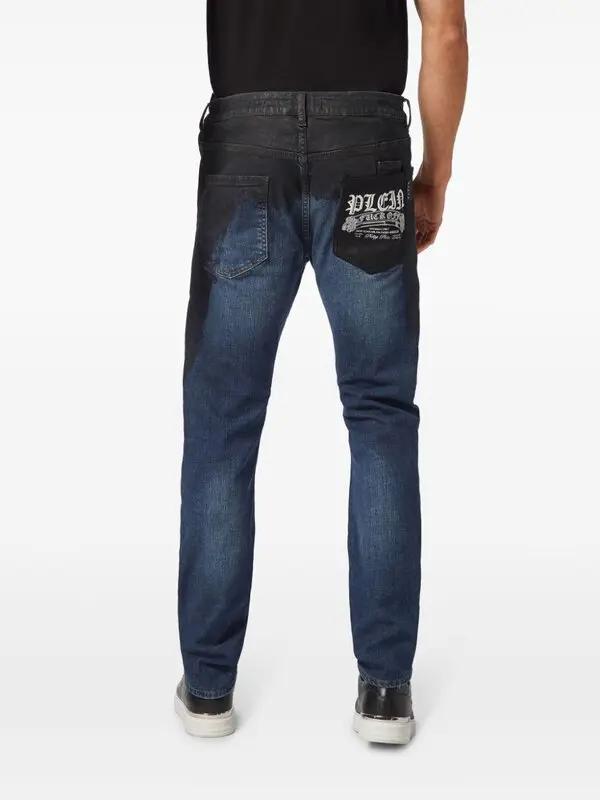 Philipp Plein Leather Pocket Super-straight Jeans