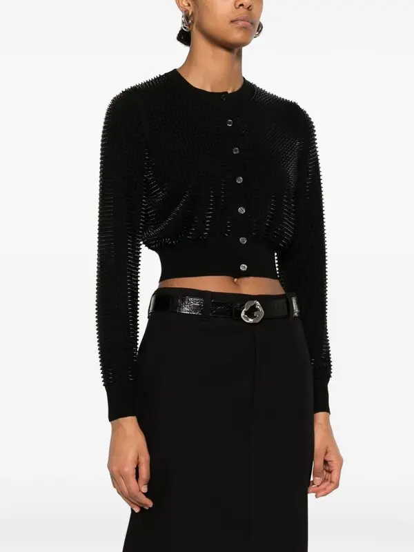 Alexander Wang Spike-Stud Cardigan In Black - 94% Off | Editorialist