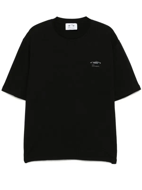 RIOCAM Car-embroidered T-shirt - Black