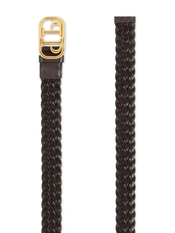 Philipp Plein Logo Buckle Leather Belt - Brown