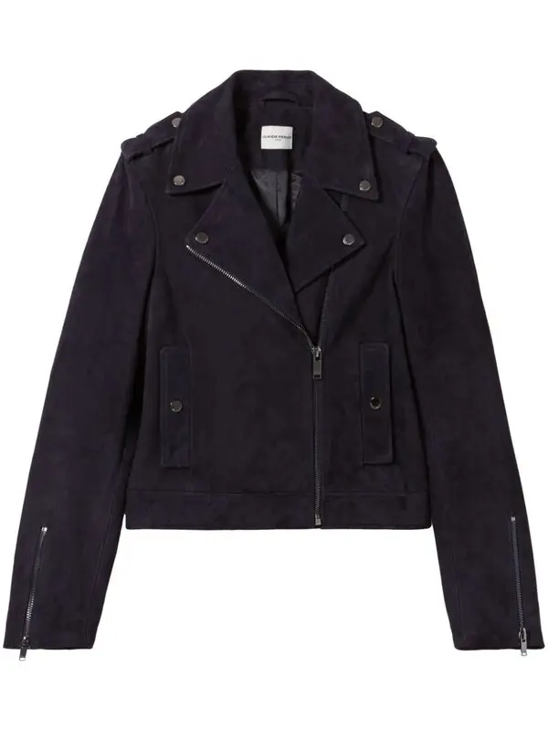Claudie Pierlot Suede Biker Jacket