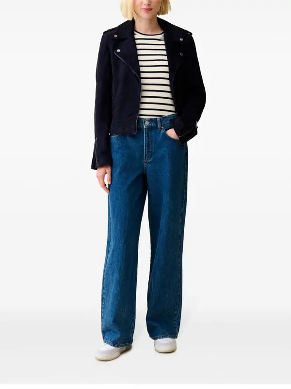 Claudie Pierlot Suede Biker Jacket