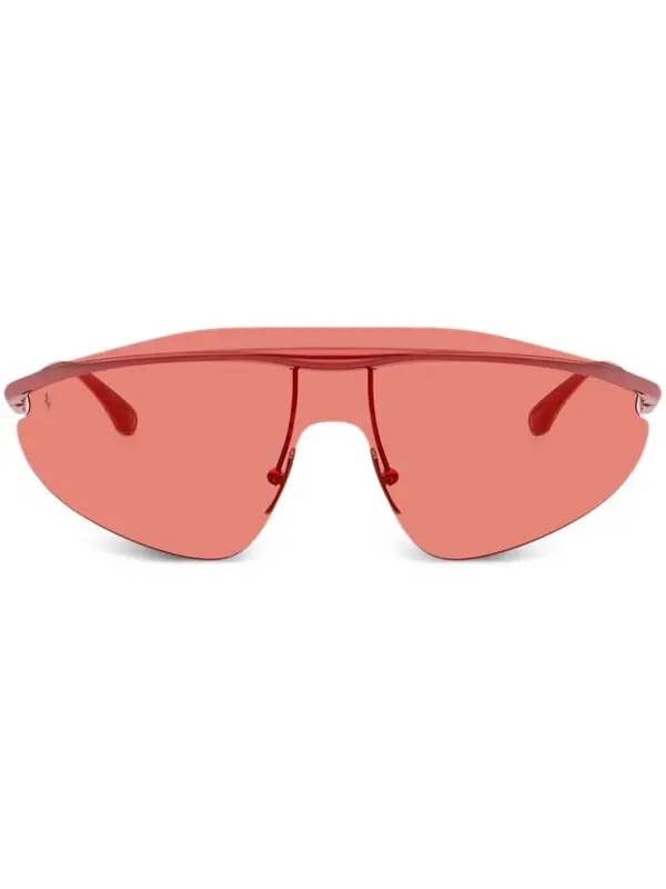 FERRARI Mask-frame Sunglasses - Red