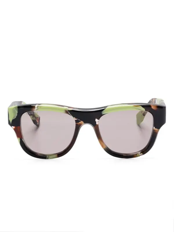 Gucci Square-frame Sunglasses - Brown