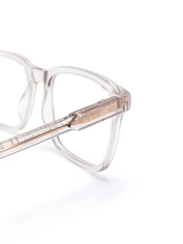 Gucci Translucent Square Frame Glasses