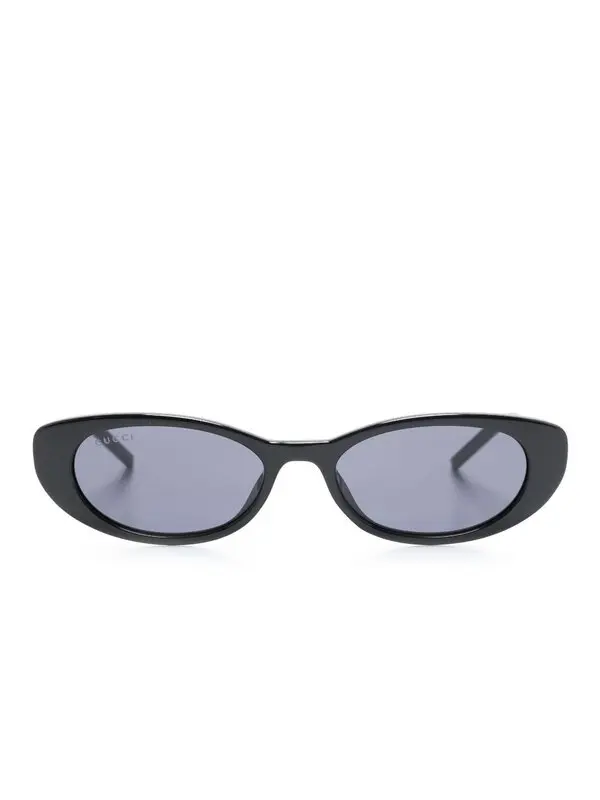 Gucci Oval-frame Sunglasses - Black