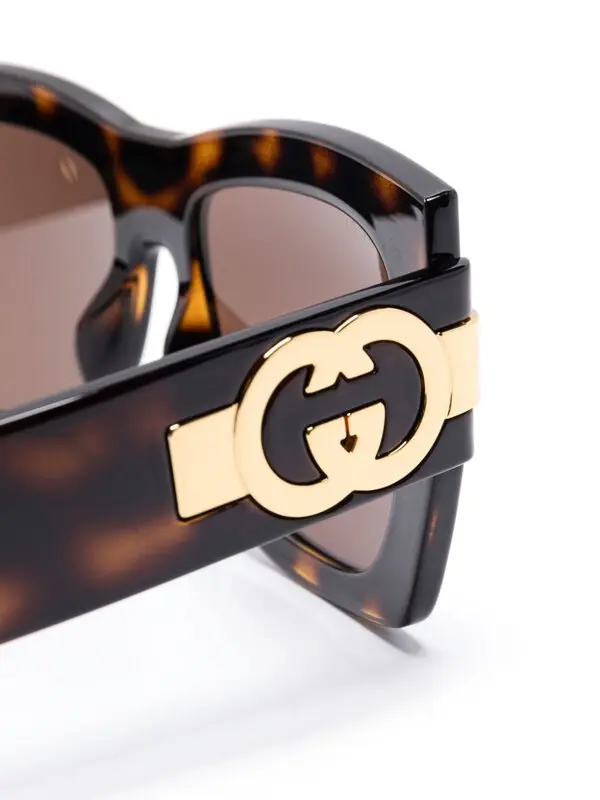 Gucci Square-Frame Sunglasses In Brown - 16% Off | Editorialist display picture 2