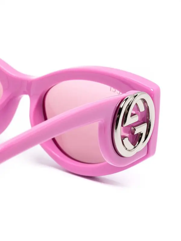 Gucci Oval-frame Sunglasses - Pink