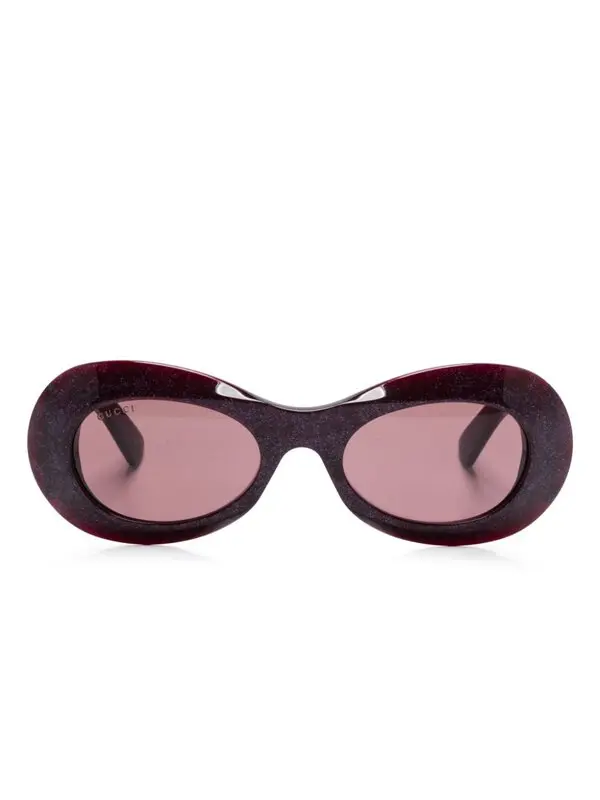 Gucci Oval-frame Sunglasses - Purple