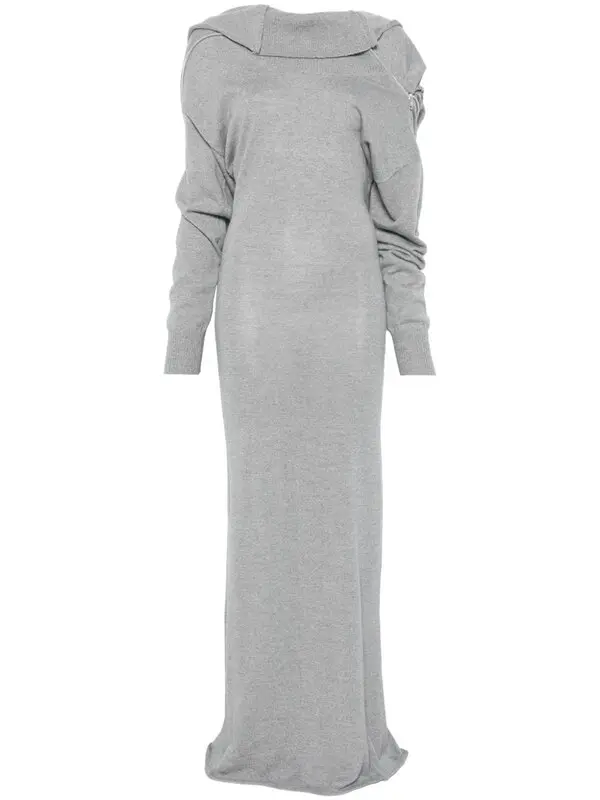 knitted asymmetric dress Knit Asymmetrical Dress - Gold