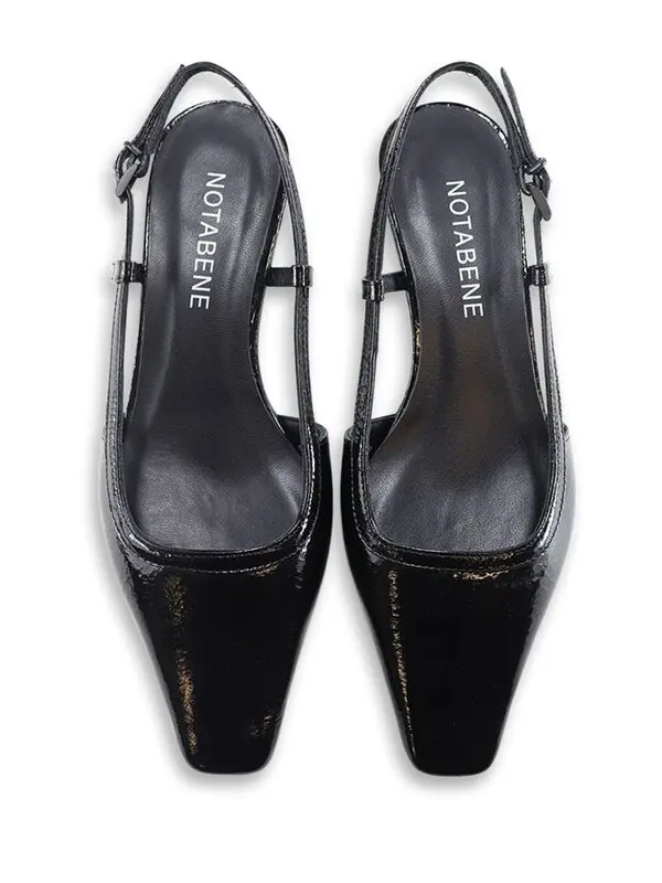 NOTABENE 35mm Elena Slingback Pumps - Black