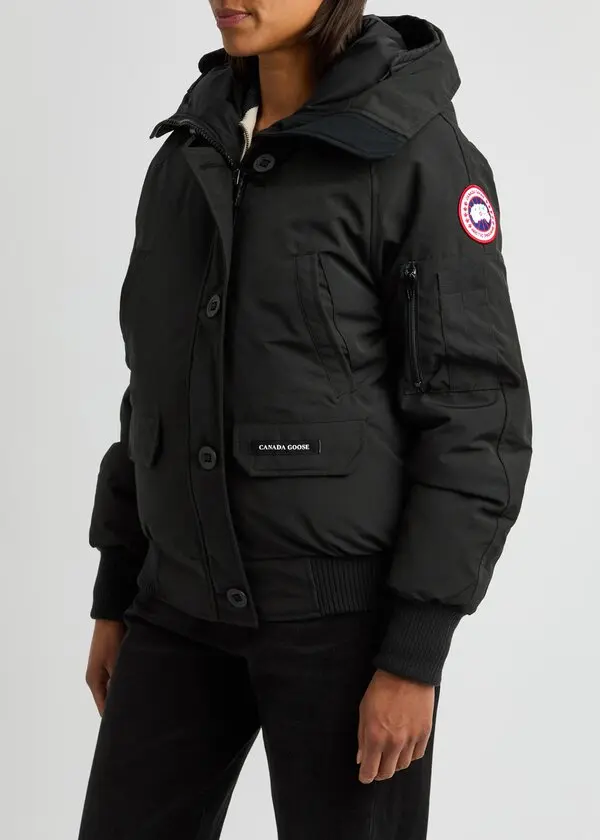 Canada Goose Chilliwack Hooded Shell Bomber Jacket - Black