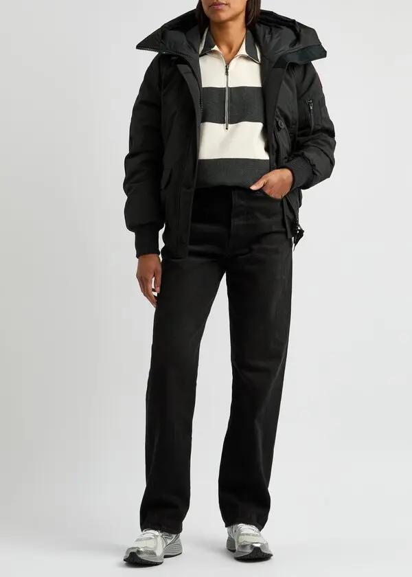 Canada Goose Chilliwack Hooded Shell Bomber Jacket - Black