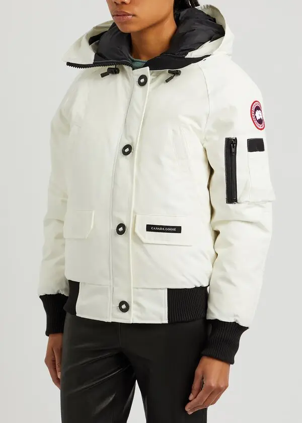 Canada Goose Chilliwack Hooded Bomber Jacket - White