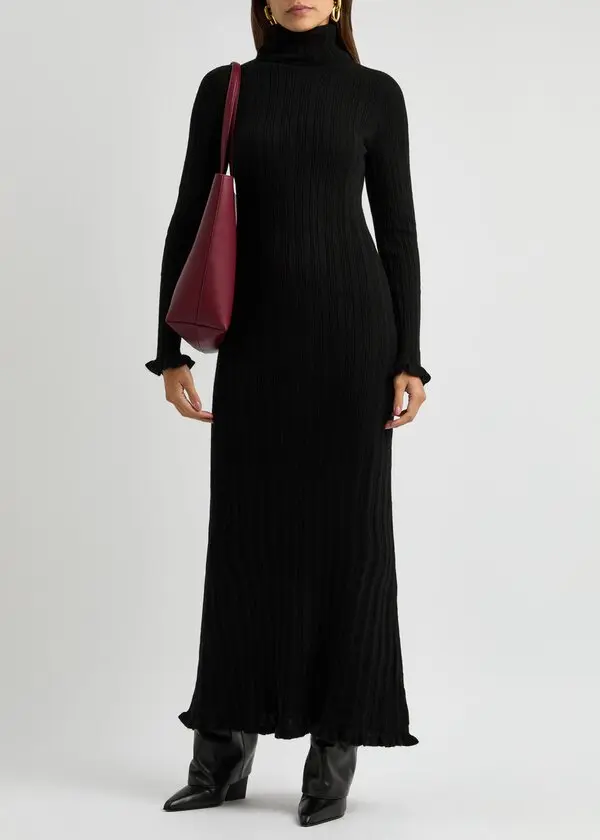 Paige Zephyr Cashmere Maxi Jumper Dress In Black - 60% Off | Editorialist