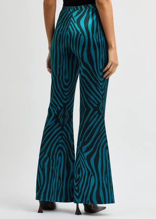 Diane Von Furstenberg Ruthette Printed Velvet Trousers