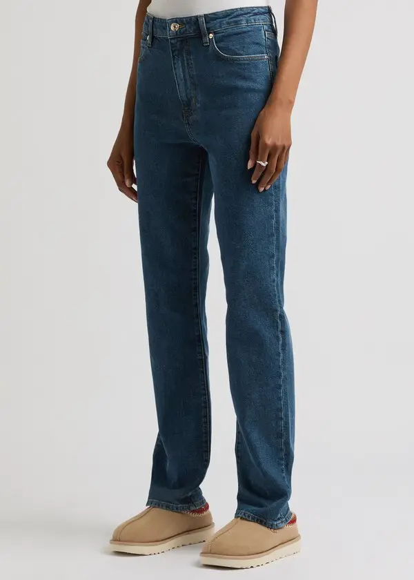 FRAME The Ruler Straight-leg Jeans - Dark Blue