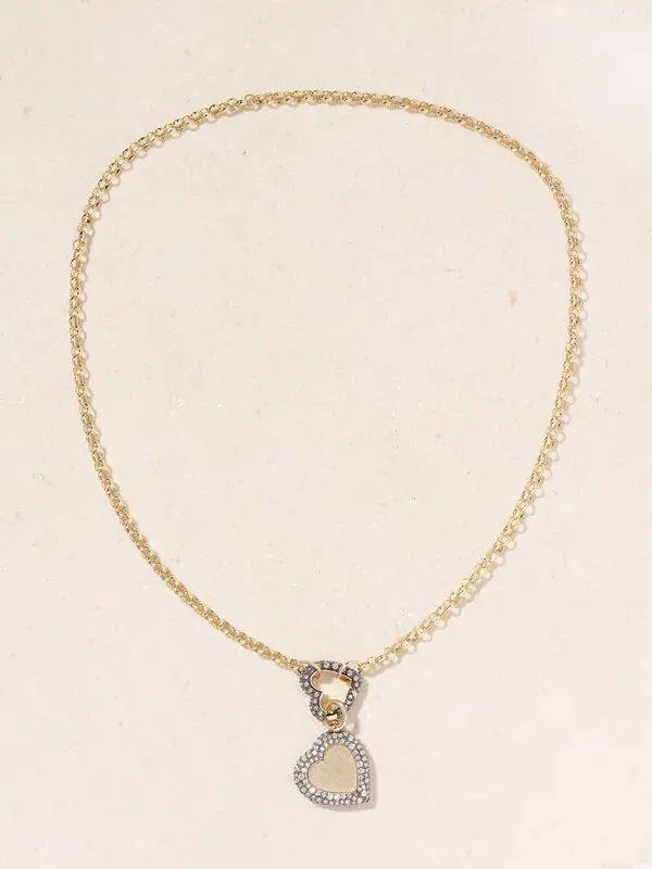 LUCY DELIUS Chubby Love Belcher Diamond Necklace - Gold