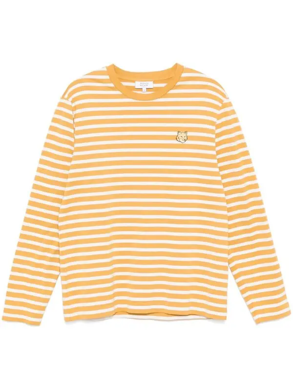 Maison Kitsuné Bold Fox Head Patch Regular Marin T-shirt - Yellow