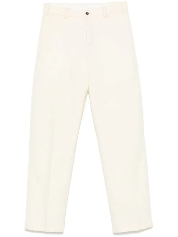 PT TORINO Virgin Wool Straight-leg Trousers - Neutrals