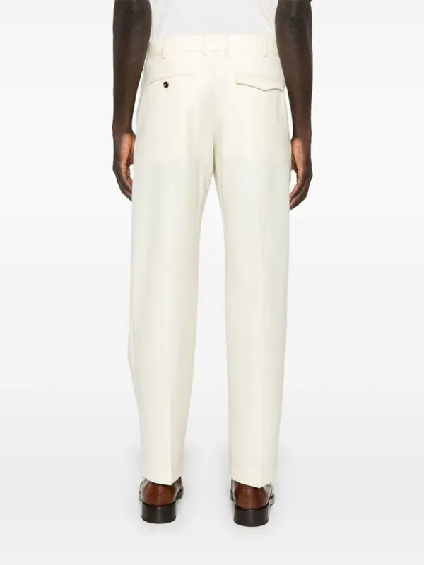 PT TORINO Virgin Wool Straight-leg Trousers - Neutrals