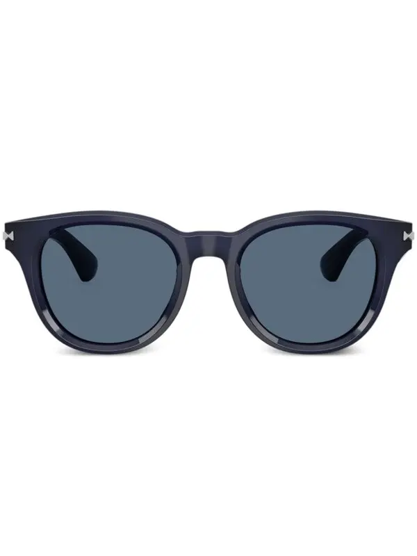 Burberry Logo-engraved Sunglasses - Blue