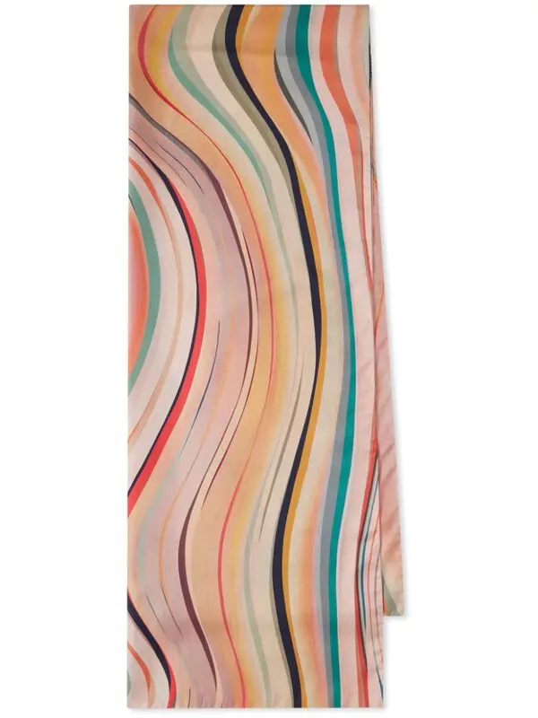 Paul Smith Swirl Silk Scarf - Neutrals