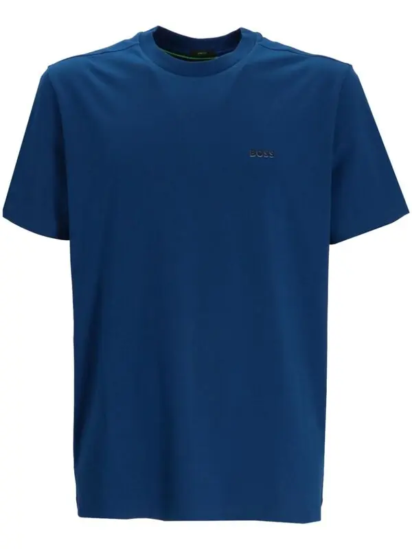 BOSS Logo-print Cotton T-shirt - Blue