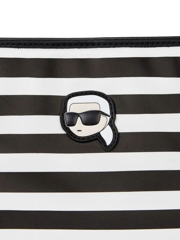Karl Lagerfeld Ikon Karl Striped Tote Bag