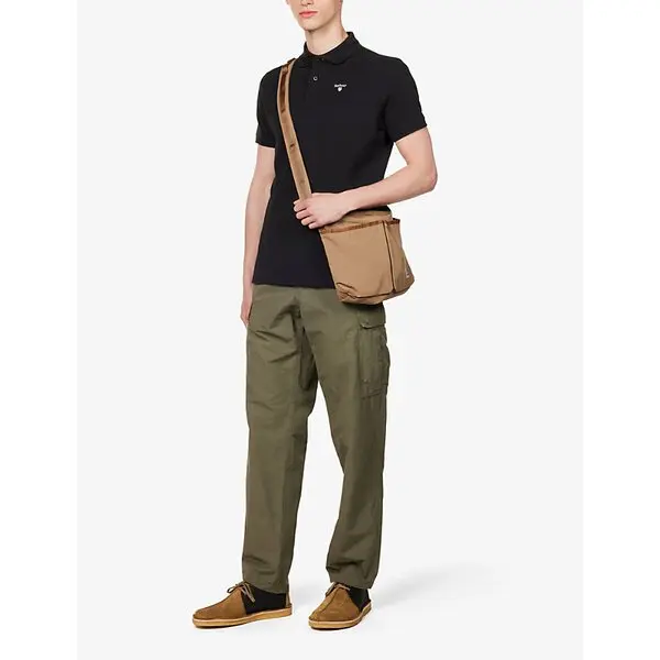 Barbour Brand-embroidered Ribbed-trim Regular-fit Cotton-piqué Polo Shirt Xxl - Black