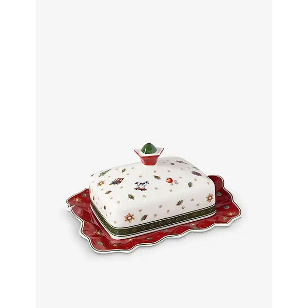 VILLEROY & BOCH Christmas Toy's Delight Porcelain Butter Dish 18.9cm X 15.9cm - One-color