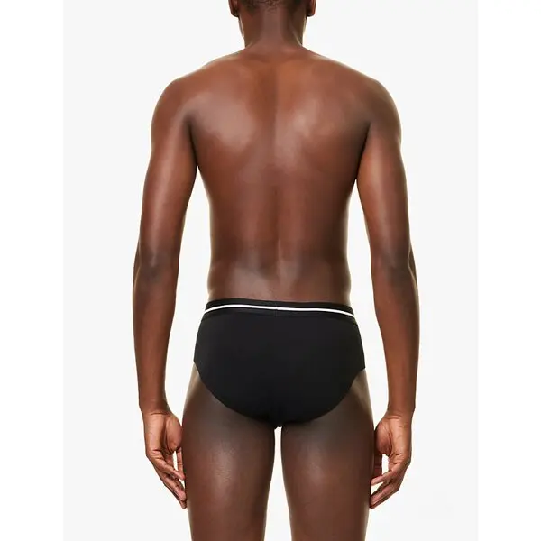 BOSS Branded Waistband Stretch-cotton Briefs Xxl - Black