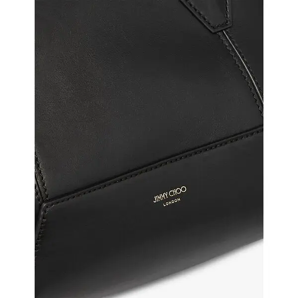 JIMMY CHOO Diamond Embossed Leather Tote - Black