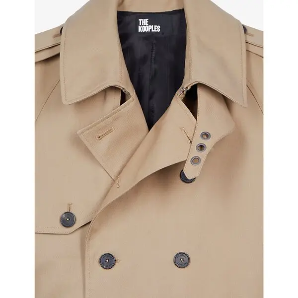 The Kooples Double-breasted Cotton Trench Coat