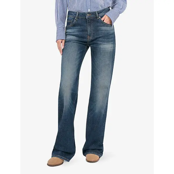 The Kooples Flared-leg Low-rise Jeans