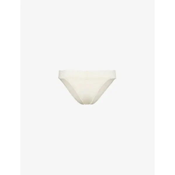 Calvin Klein Attraction Lace-waistband Stretch-woven Briefs - Ivory
