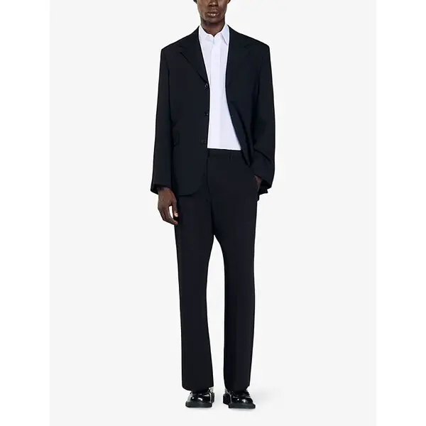 Sandro Classic-collar Long-sleeve Cotton Shirt - Naturels