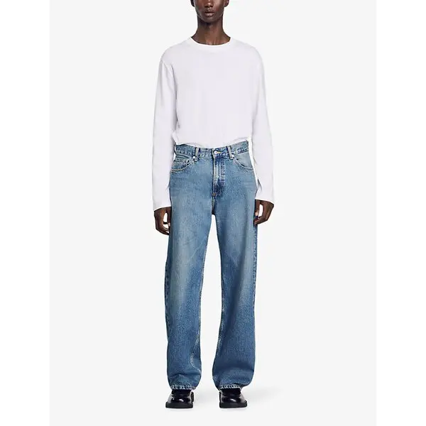 Sandro Straight-leg Relaxed-fit Jeans - Bleus