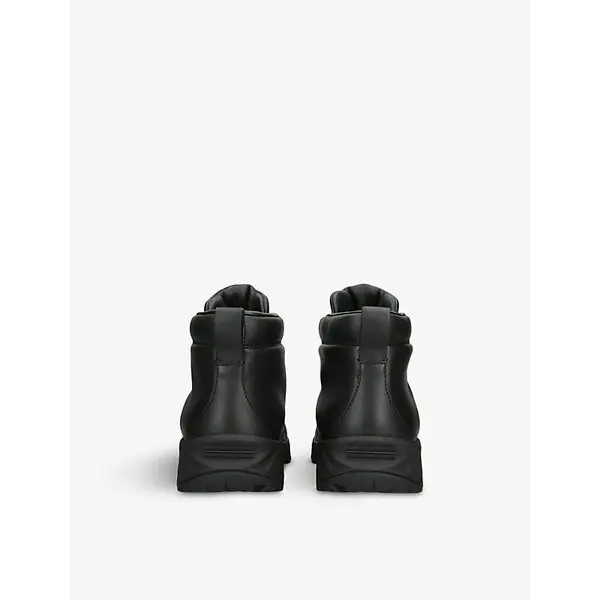 Zegna Triple Stitch Vetta Leather High-top Trainers - Black