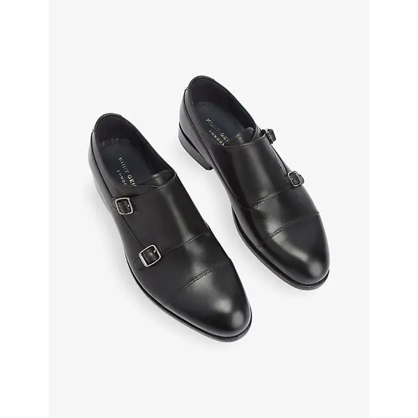 Kurt Geiger Leather Monk Shoes - Black