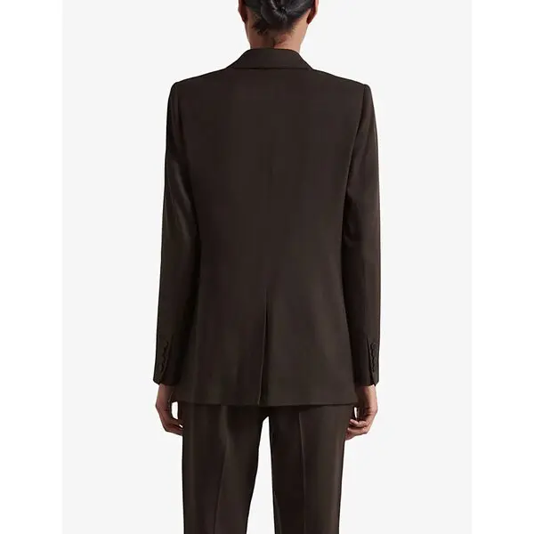 REISS X Atelier Lena Double-breasted Wool-blend Suit Jacket