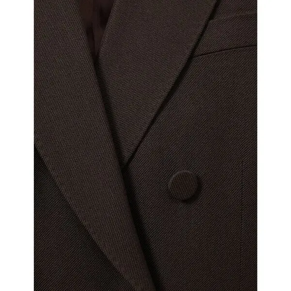 REISS X Atelier Lena Double-breasted Wool-blend Suit Jacket