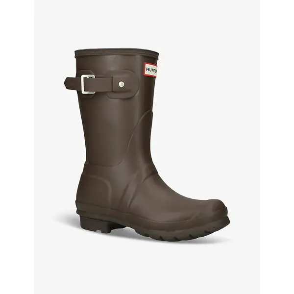Hunter Original Short Rubber Wellington Boots - Dark Brown
