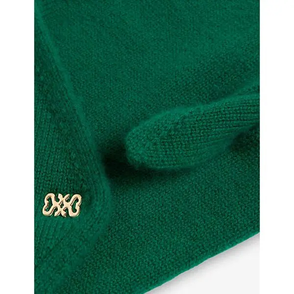 Sandro Stripe Wool And Cashmere Scarf - Green
