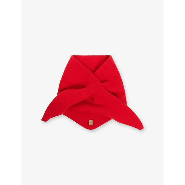 Sandro Stripe Wool And Cashmere Scarf - Red