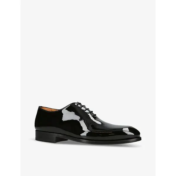 Magnanni Flex Tonal-stitching Leather Oxford Shoes - Black