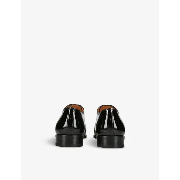Magnanni Flex Tonal-stitching Leather Oxford Shoes - Black